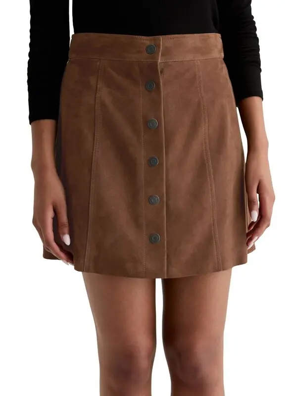 Ag Evie Suede Miniskirt