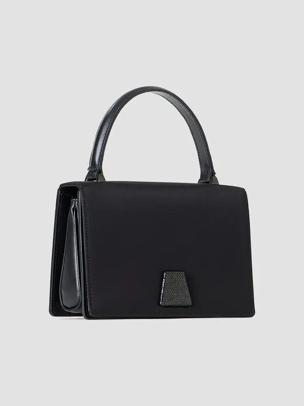 Akris Alice Crystal-embellished Silk Top Handle Bag