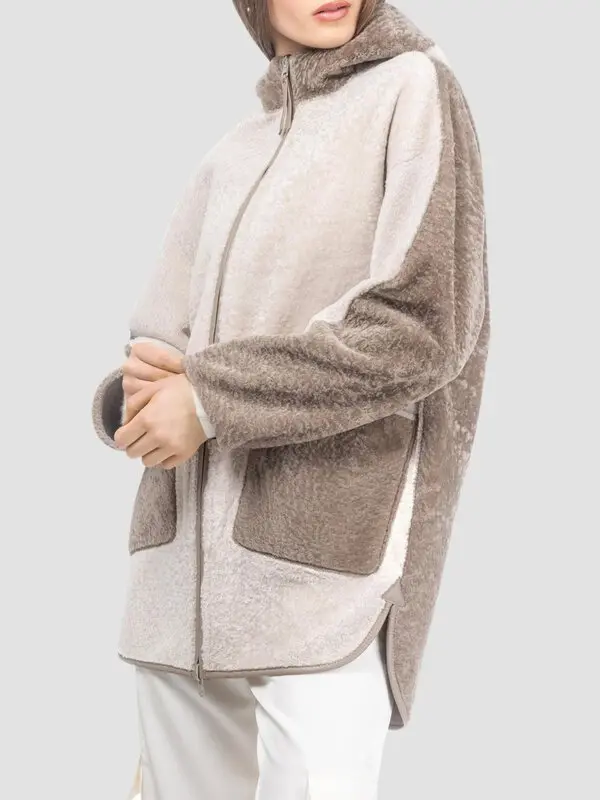 Gorski Textured Shearling Lamb Parka