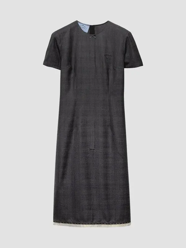 Prada Checked Wool Dress