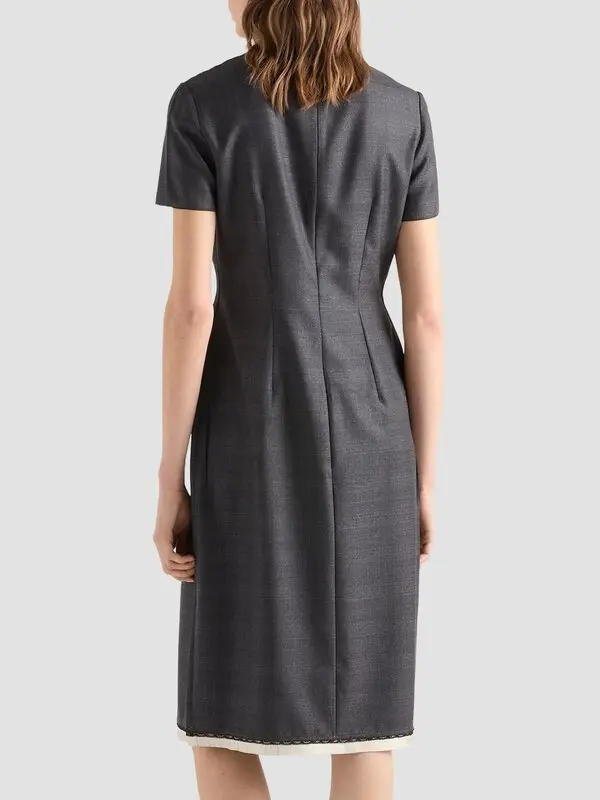 Prada Checked Wool Dress