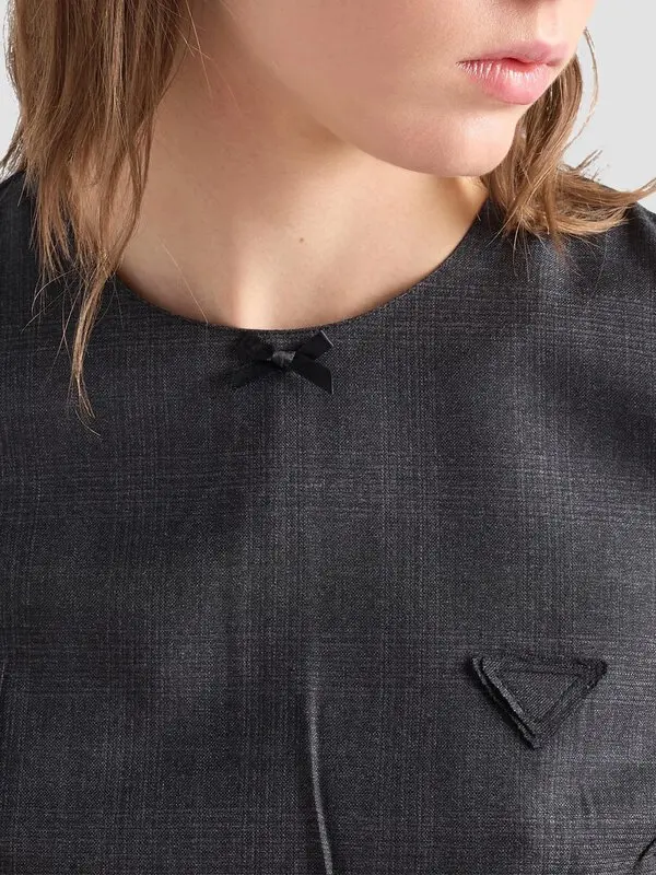 Prada Checked Wool Dress