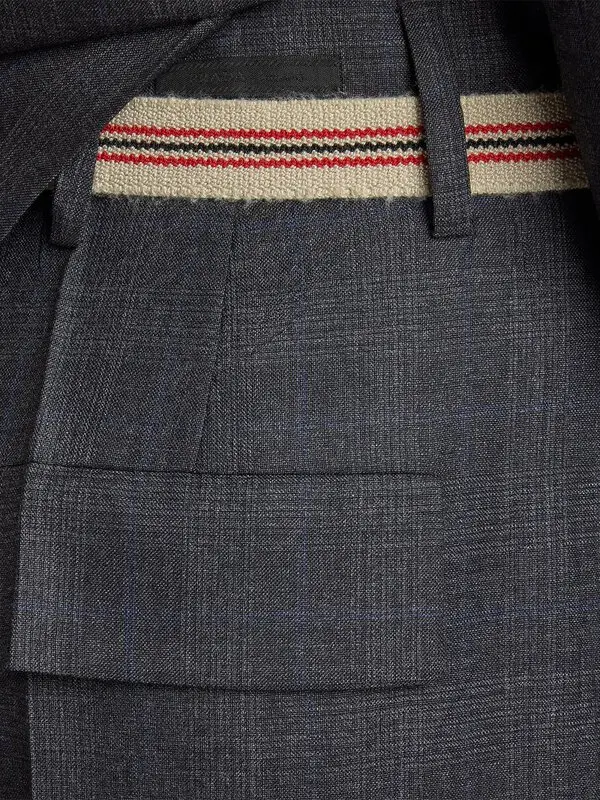 Prada Checked Wool Pants