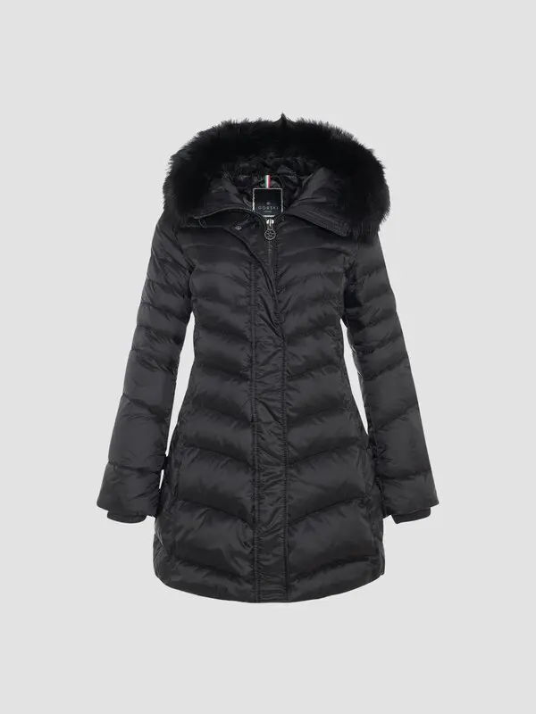 Gorski Apres-ski Jacket With Detachable Toscana Lamb Hood Trim - Black