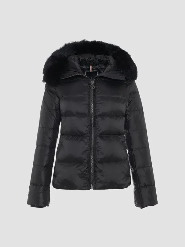 Gorski Apres-ski Jacket With Detachable Toscana Lamb Hood Trim - Black