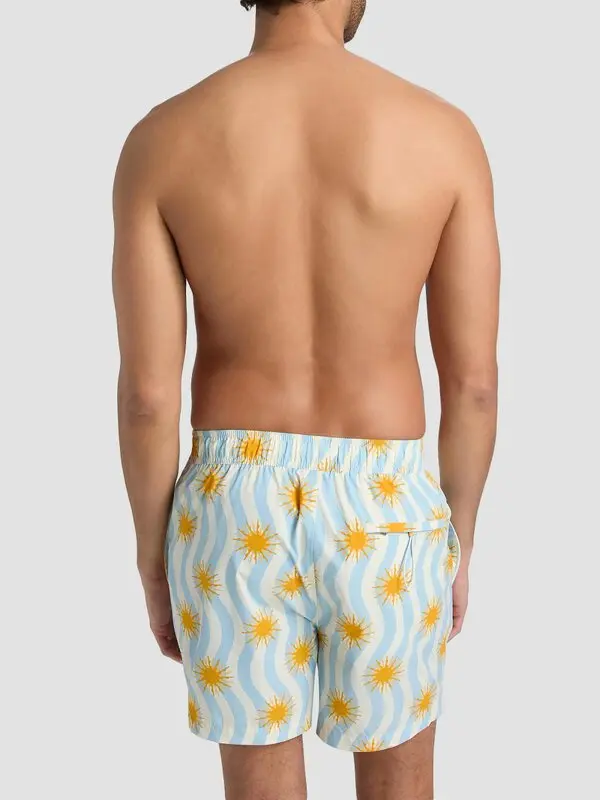 Onia Charles Swim Trunk - Light Blue Multi
