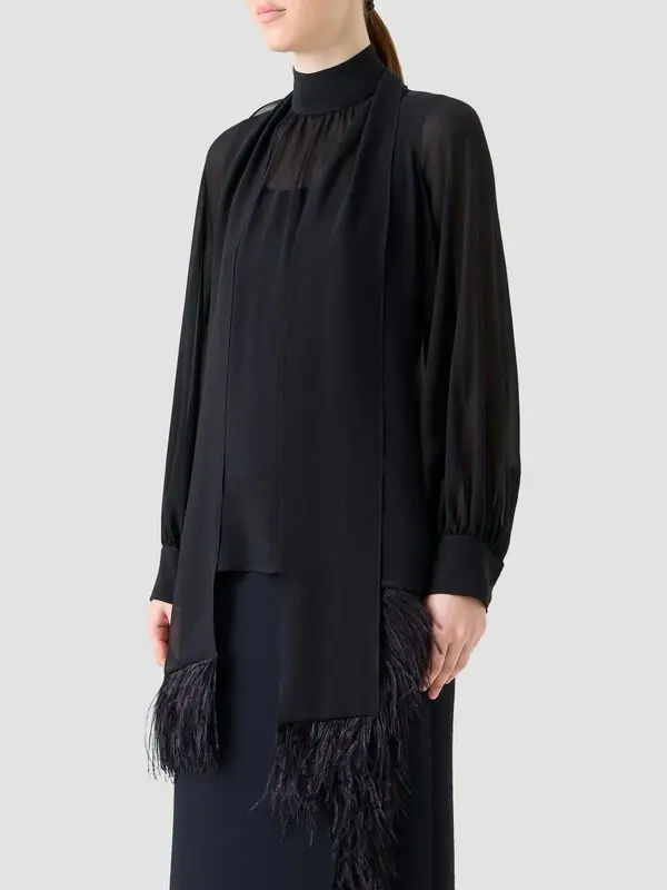 Akris Scarf Silk Georgette Blouse