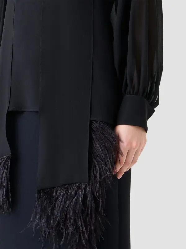 Akris Scarf Silk Georgette Blouse