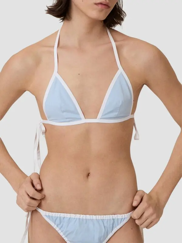 Miu Miu Poplin Bikini Top