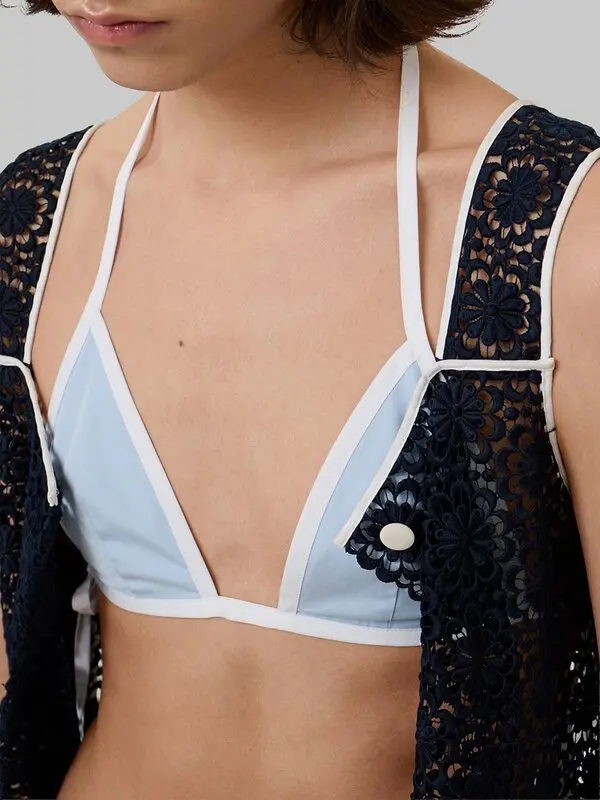 Miu Miu Poplin Bikini Top