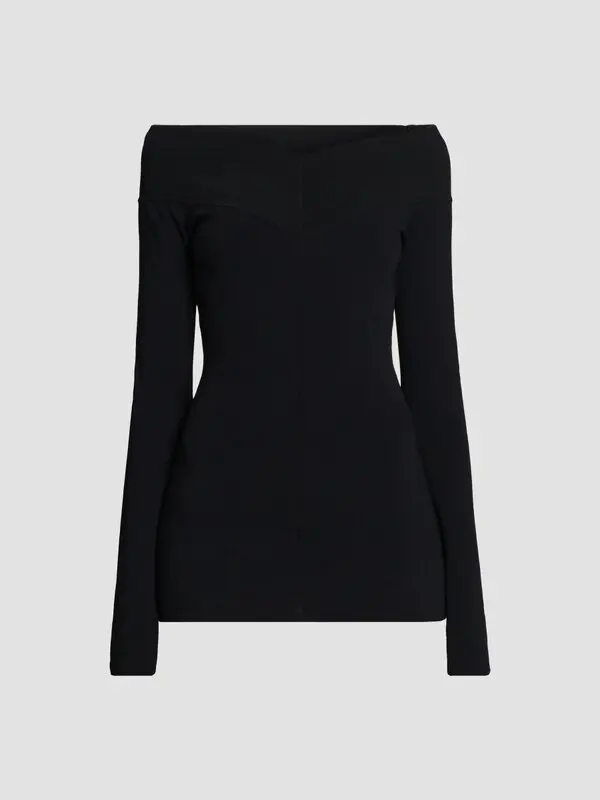 Stella McCartney Compact Knit Off-the-shoulder Top