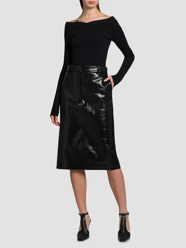 Stella McCartney Compact Knit Off-the-shoulder Top