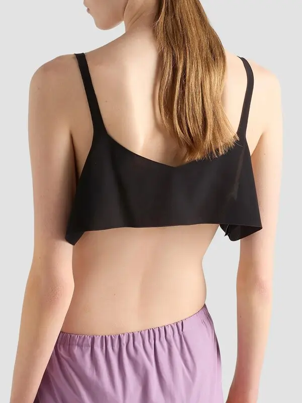 Prada Crepe De Chine Top - Black