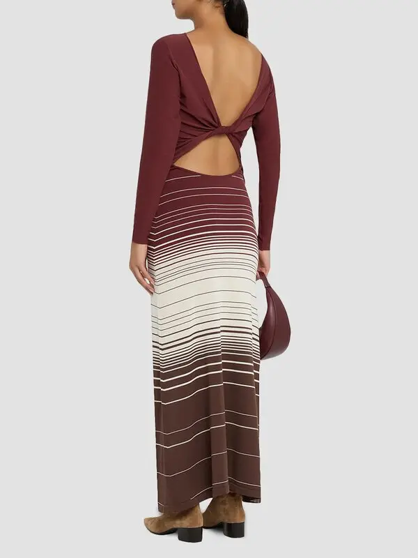 Faithfull The Brand Idun Knit Twist-back Maxi Dress