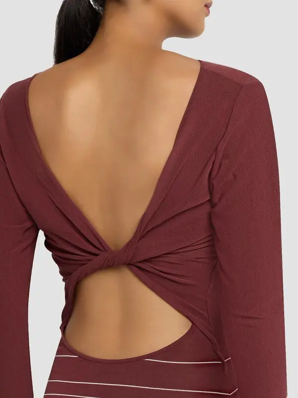 Faithfull The Brand Idun Knit Twist-back Maxi Dress