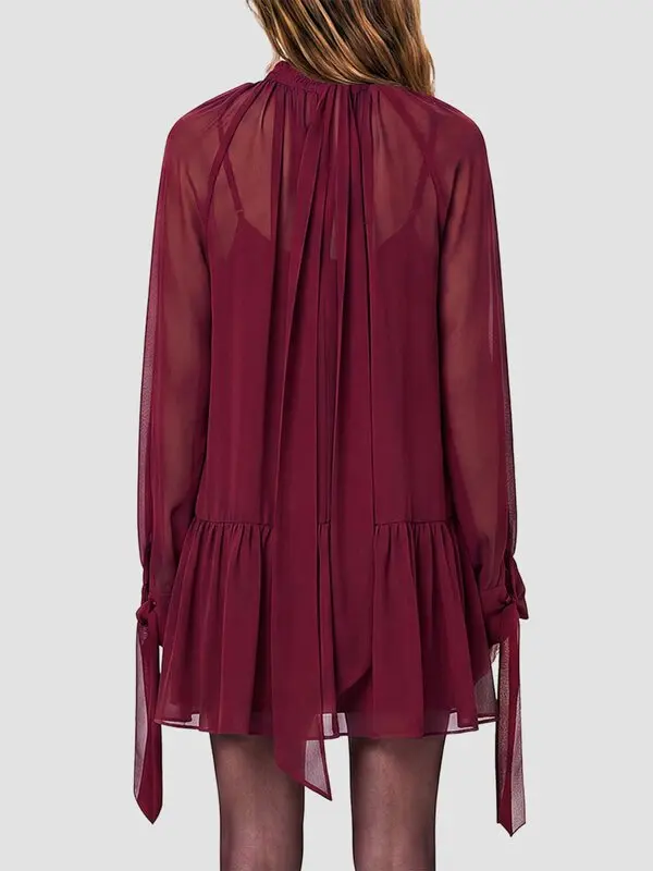 NICHOLAS THE LABEL Eliza Scarf-detail Mini Swing Dress