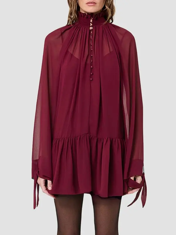 NICHOLAS THE LABEL Eliza Scarf-detail Mini Swing Dress