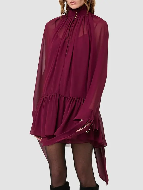NICHOLAS THE LABEL Eliza Scarf-detail Mini Swing Dress