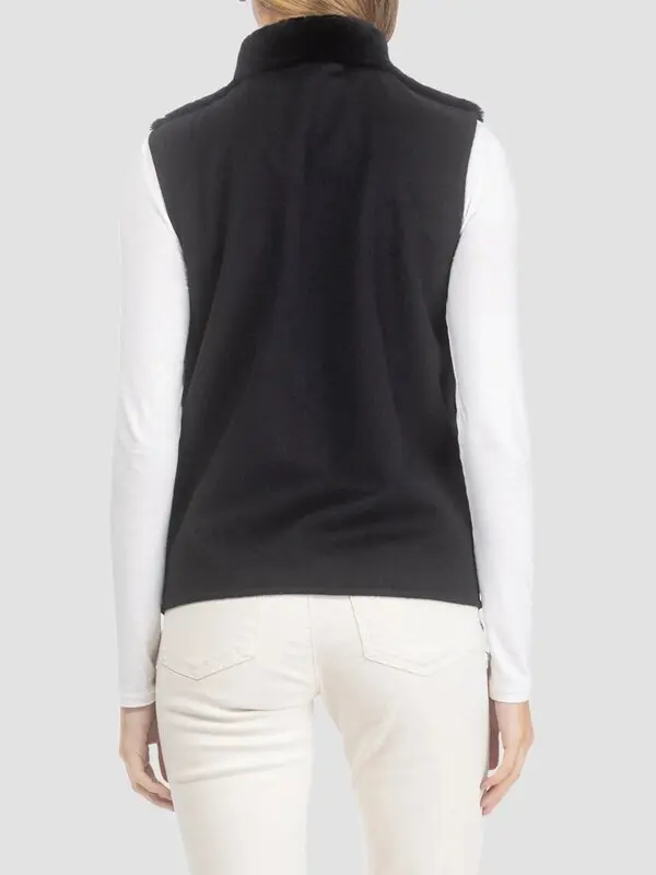 Gorski Select Shearling Lamb Zip Vest With Wool