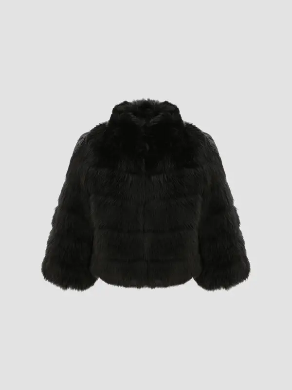 Gorski Merinillo Shearling Lamb Bolero - Black