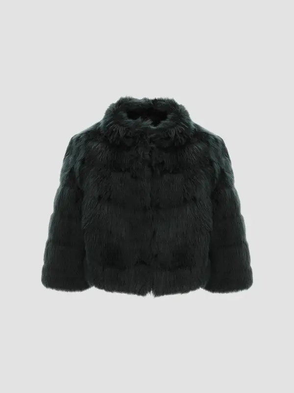 Gorski Merinillo Shearling Lamb Bolero - Emerald