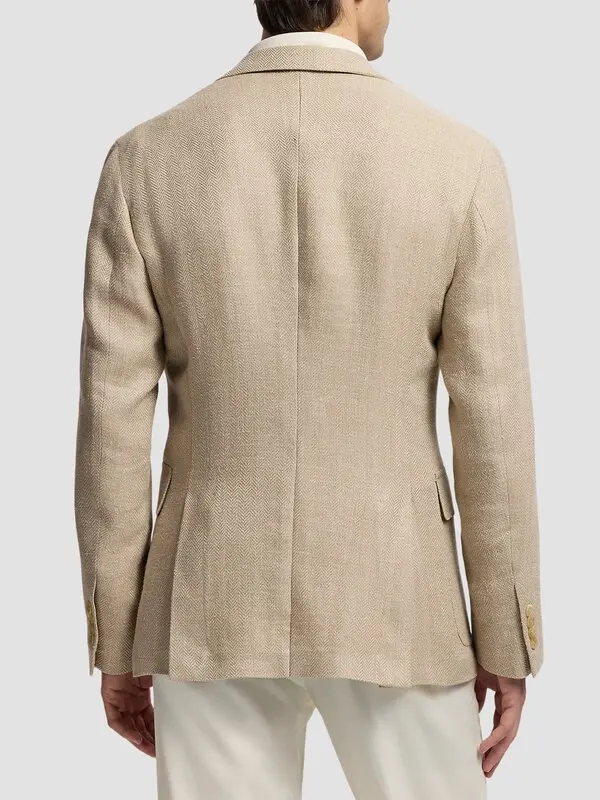 Ralph Lauren Purple Label Herringbone Linen-blend Sport Coat