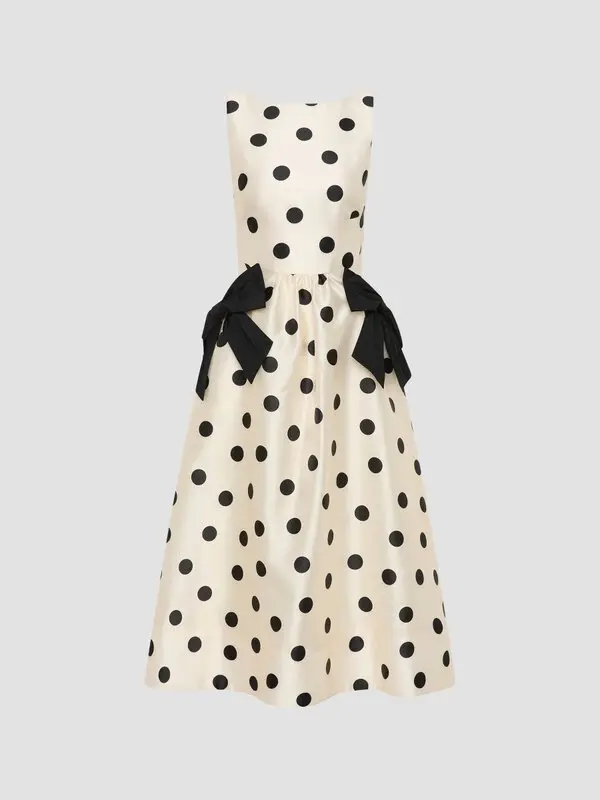 Rebecca Vallance Bacio Polka Dot Midi Dress