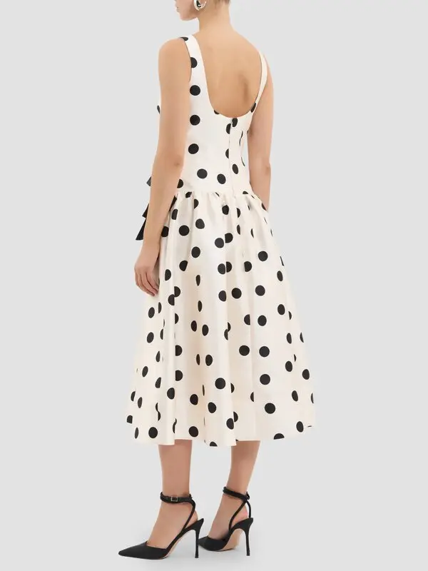 Rebecca Vallance Bacio Polka Dot Midi Dress