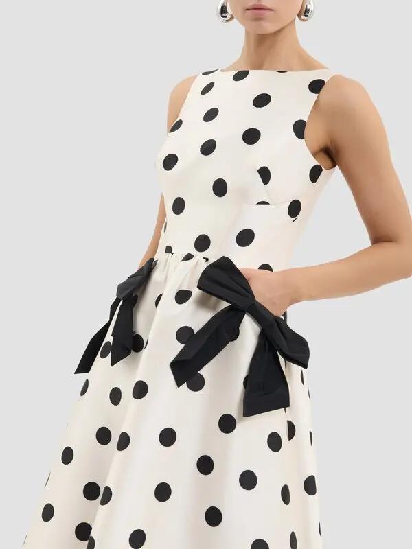 Rebecca Vallance Bacio Polka Dot Midi Dress