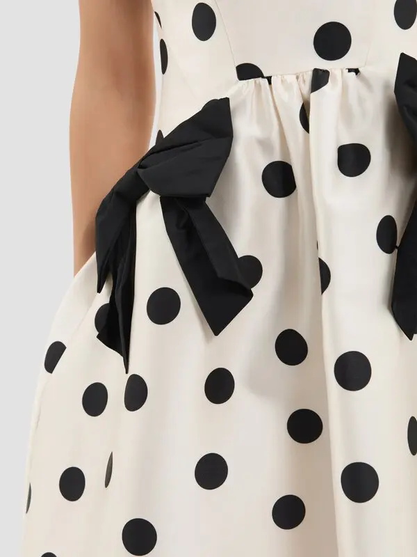 Rebecca Vallance Bacio Polka Dot Midi Dress
