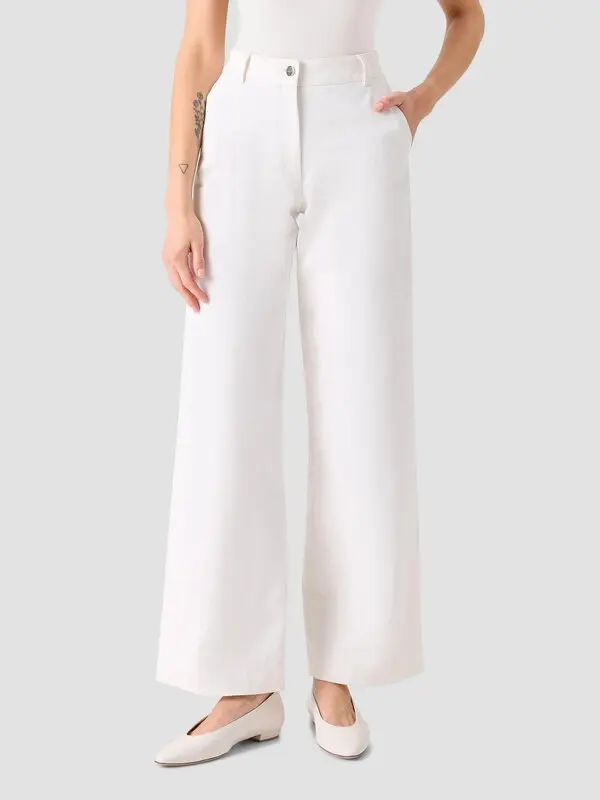 Akris Finnian Stretch Cotton High-rise Wide-leg Pants