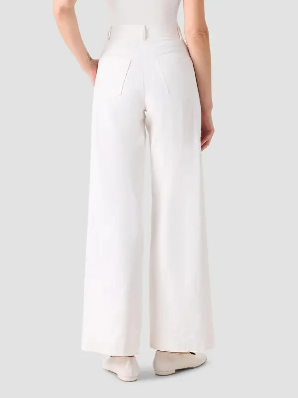 Akris Finnian Stretch Cotton High-rise Wide-leg Pants