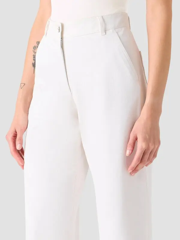 Akris Finnian Stretch Cotton High-rise Wide-leg Pants