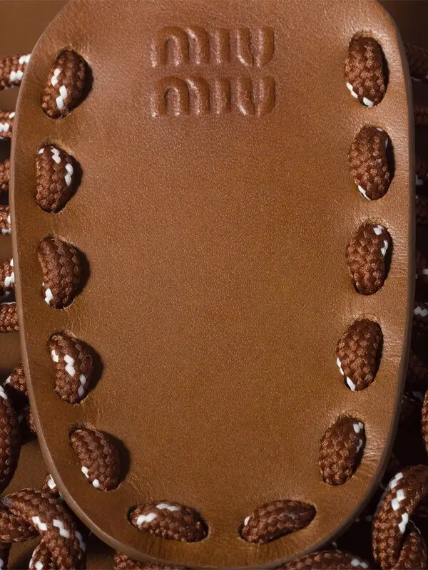 Miu Miu Leather And Cord Sandals