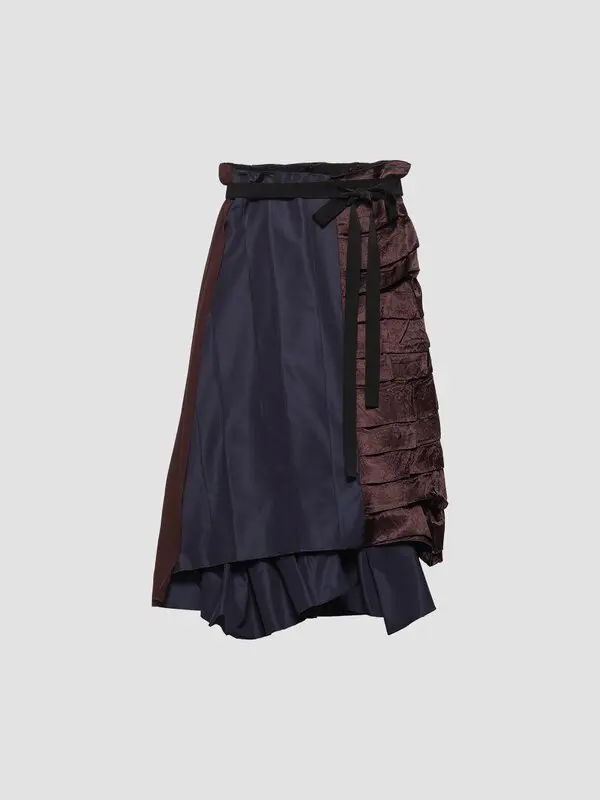 Prada Faille Patchwork Skirt