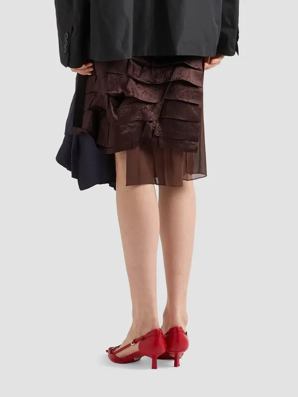Prada Faille Patchwork Skirt