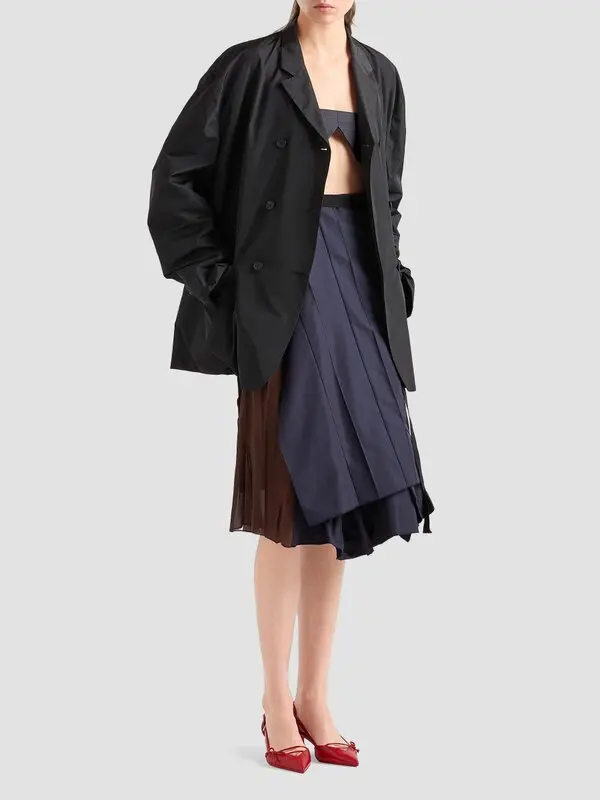 Prada Faille Patchwork Skirt