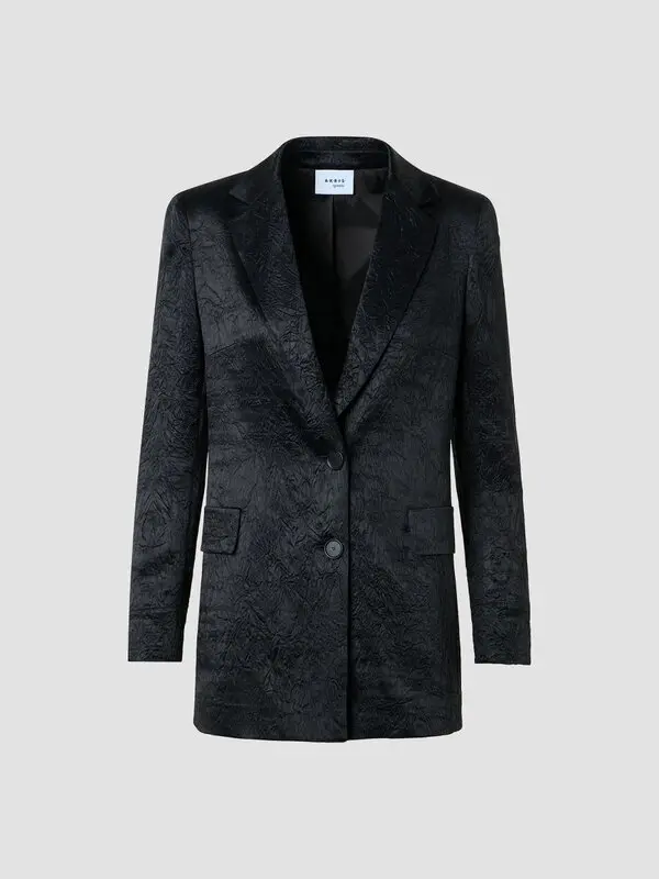 Akris Crinkled Satin Single-breasted Jacket