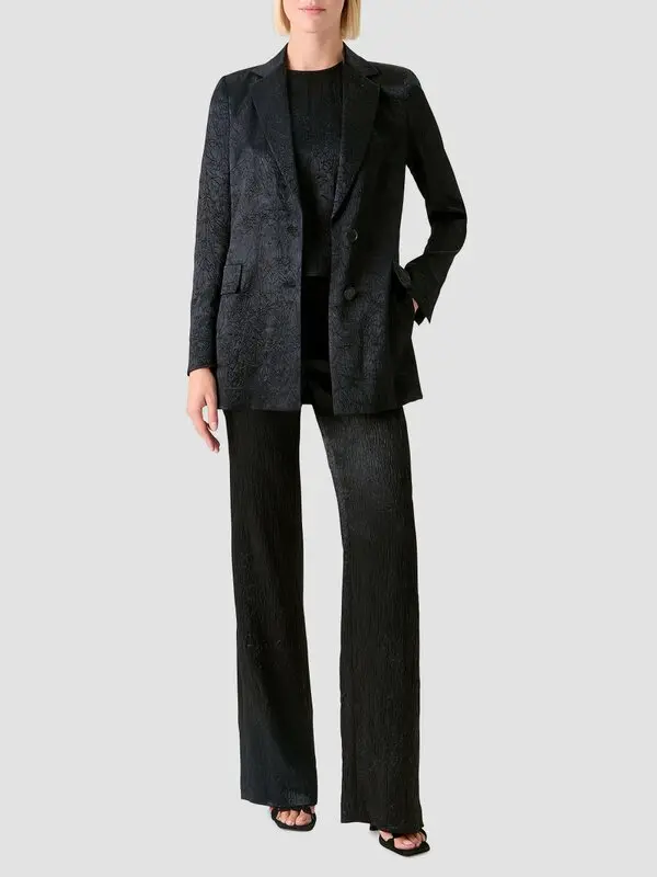 Akris Crinkled Satin Single-breasted Jacket