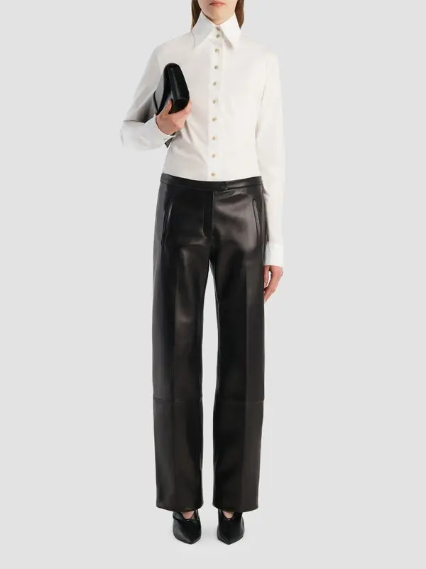 Khaite Ivy Cotton Button-front Top