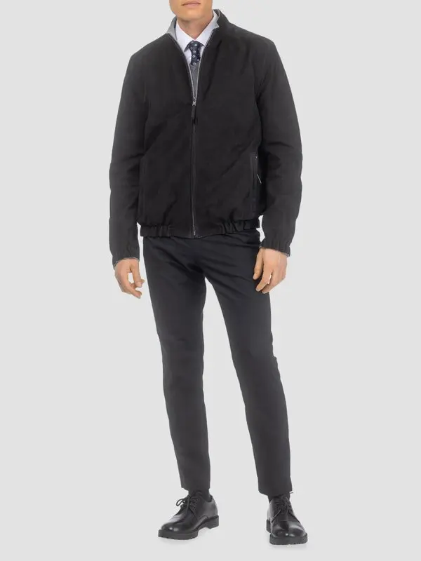 Gorski Nubuck Reversible Jacket - Black