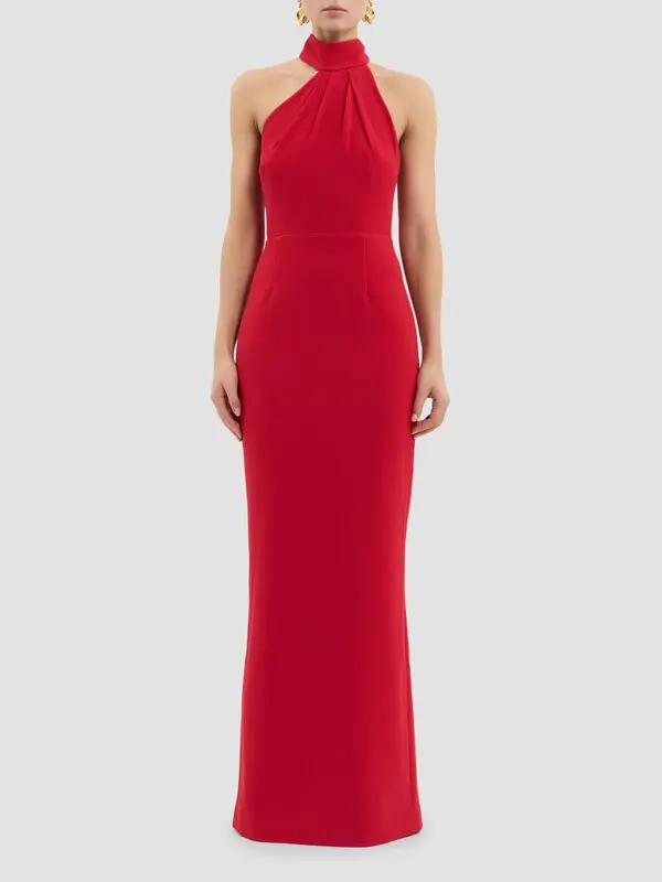 Rebecca Vallance Raziel Crepe Column Gown