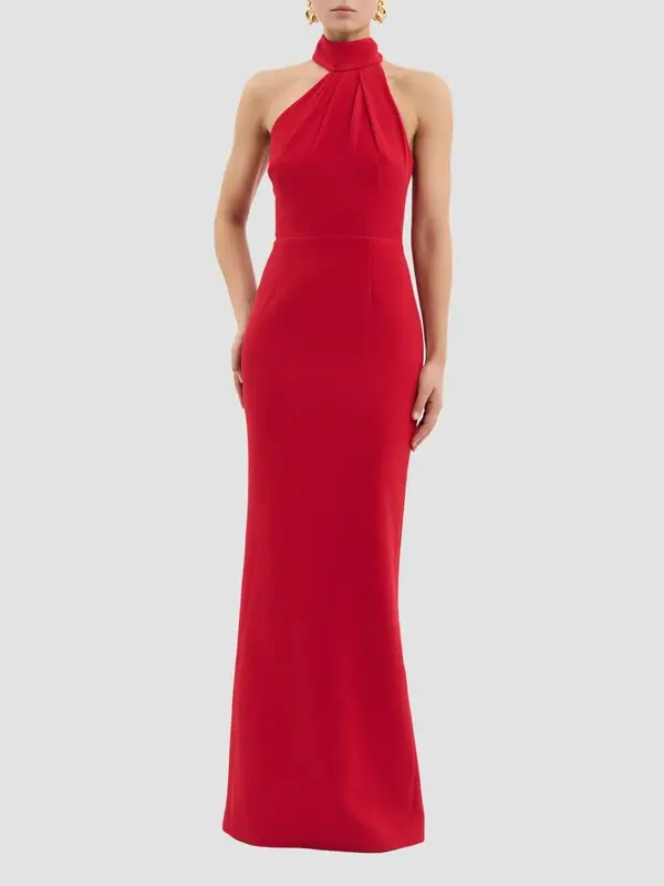 Rebecca Vallance Raziel Crepe Column Gown
