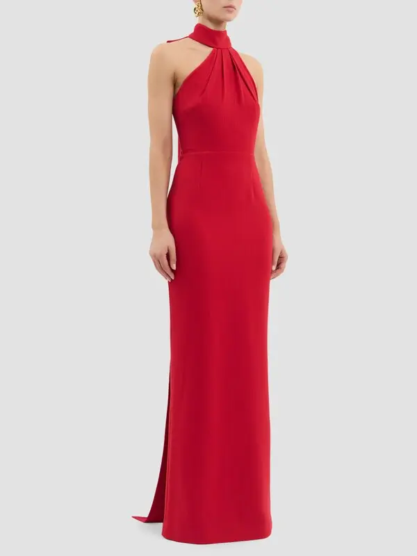 Rebecca Vallance Raziel Crepe Column Gown