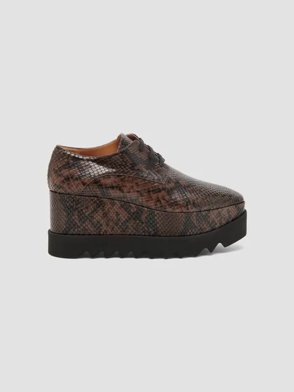 Stella McCartney Elyse Snakeskin-printed Platform Sneakers