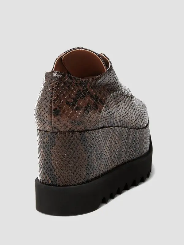 Stella McCartney Elyse Snakeskin-printed Platform Sneakers