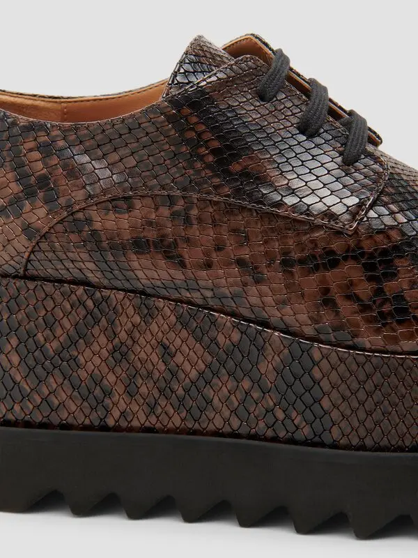 Stella McCartney Elyse Snakeskin-printed Platform Sneakers