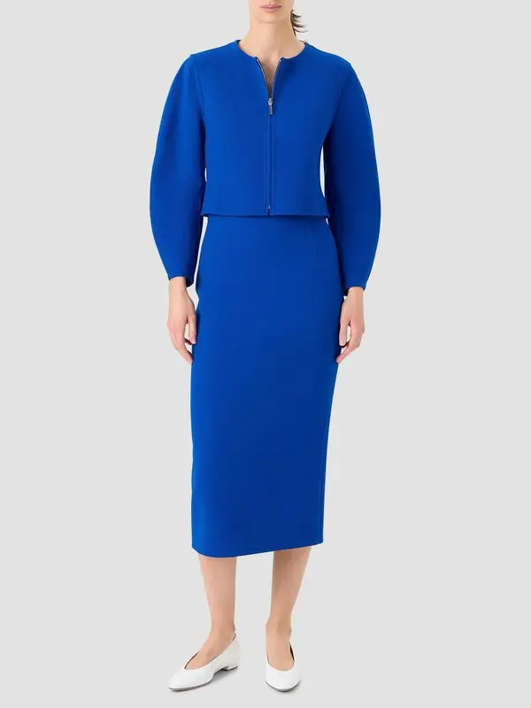 Akris Harriet Wool-blend Crepe Jacket