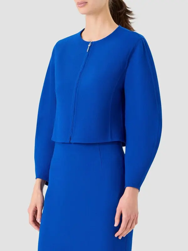 Akris Harriet Wool-blend Crepe Jacket