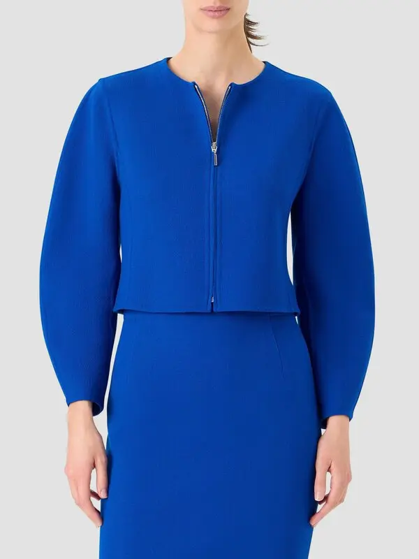 Akris Harriet Wool-blend Crepe Jacket